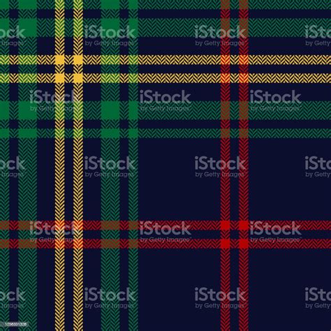 크리스마스와 새해 타탄 체크 격자 무늬 벡터는 진한 파란색 녹색 빨간색 노란색 플란넬 셔츠 식탁보 또는 기타 새해 겨울 프린트를 위한 매끄러운 헤링본 텍스처 격자 무늬 0