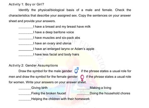 Activity Babe Or Girl Identify The Physical StudyX