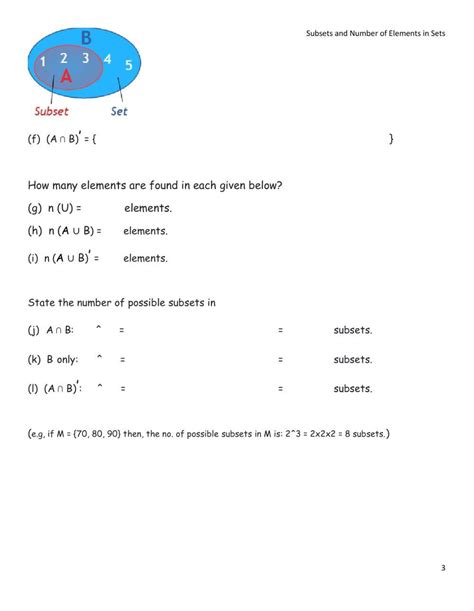 Sets Subsets … Free Interactive Worksheets 667902