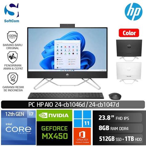 Promo Pc Hp Aio Cb D Cb D Desktop Pc Core I U Gb Gb Tb Mx Gb Fhd