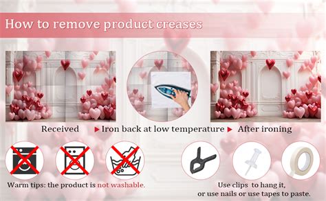 Asdcxz 10x8ft Valentines Day Backdrop White Wall Pink