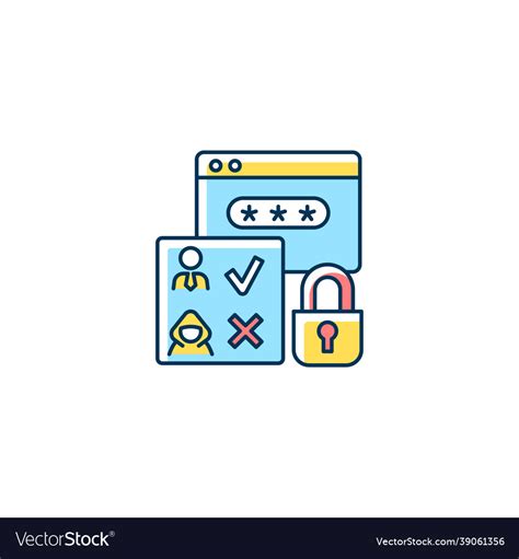 Access Control Rgb Color Icon Royalty Free Vector Image