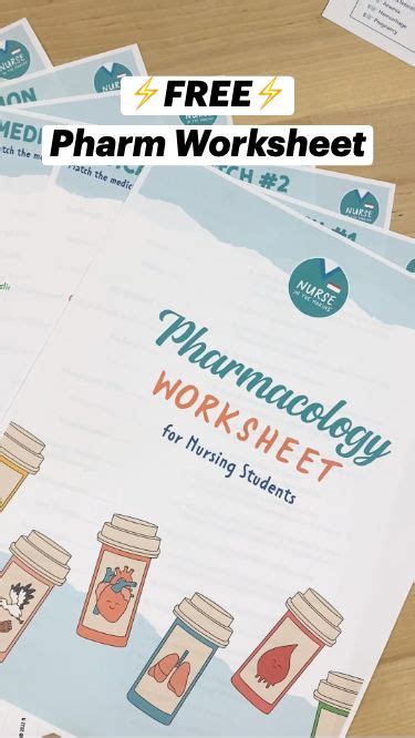 Free Pharmacology Worksheet Nursing School Studying Nursing Students