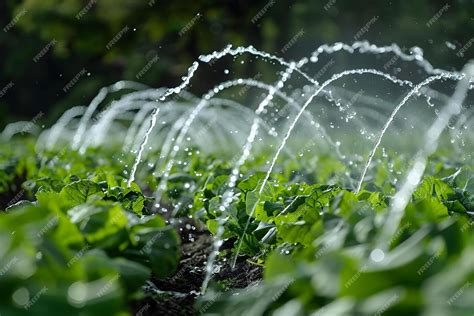 Premium Photo Improving Crop Yield And Sustainability Through Efficient Irrigation Systems In