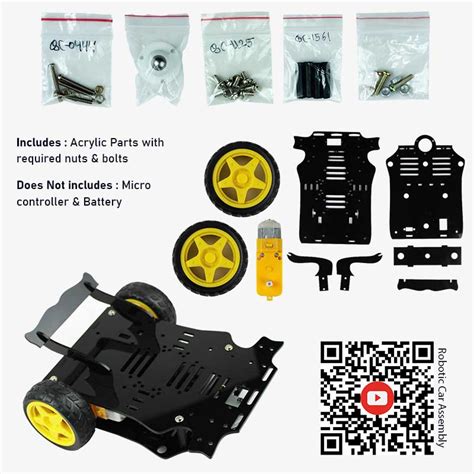 2 Wheel Smart Car Robot Chassis Kit Modern Diy Design For Arduino Raspberry Pi Esp Etc Robozar