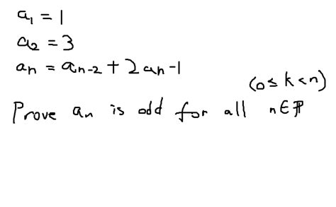 Solved An An 2 K N Prove An Is Odd For All ET Chegg Com