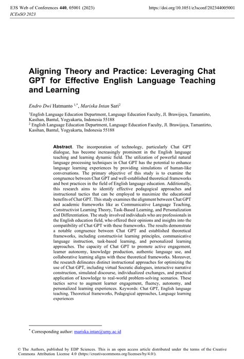 pdf aligning theory and practice leveraging chat gpt for effective