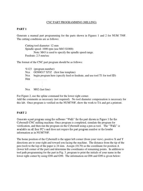 Cnc Part Programming Milling Pdf Numerical Control System Software