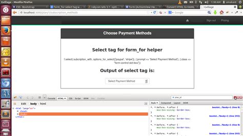 Ruby On Rails 31 Option Prompttrue From Lect Not Working On