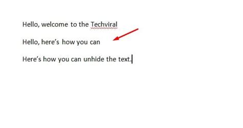 How To Hideunhide Text In Microsoft Word Document