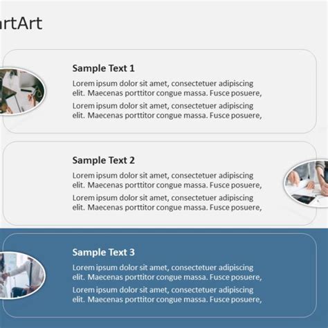 Smartart List Vertical Table 3 Steps