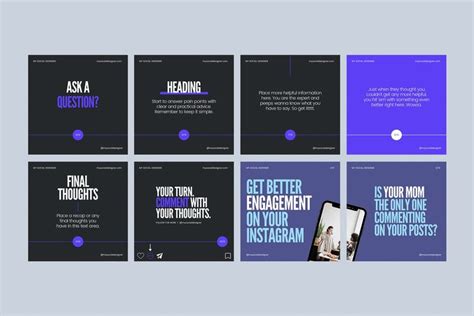 Two Tone Carousel Post for Instagram Publicités créatives Affiches