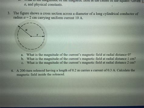 Solved The Figure Shows A Cross Section Across A Diameter Of