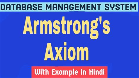 Armstrongs Axioms Inference Rule Youtube