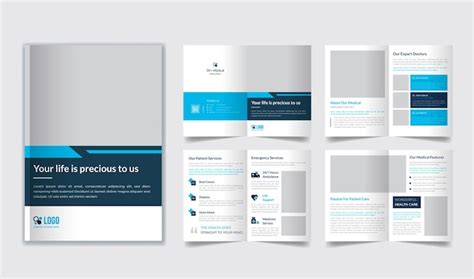 창의적인 현대 비즈니스 브로셔 템플릿 프리미엄 벡터