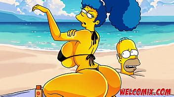 Burying It Deep In The Sand Cheating On Her Husband On The Beach Simpsons Comics XVIDEOS COM