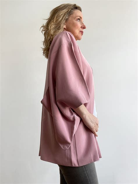 Miya Stunning Silk Haori In Dusty Pink Natsukashii Nl