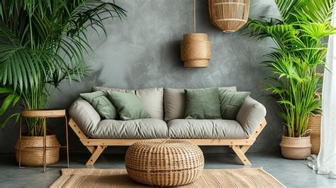 Premium Photo Grey Couch