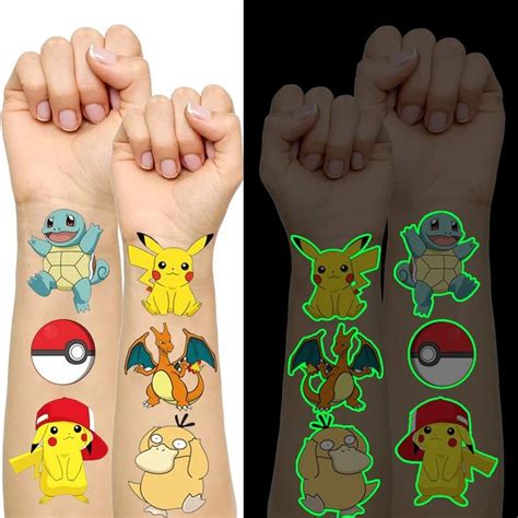 Glow Pokemon Tattoo Stickers Inspire Uplift