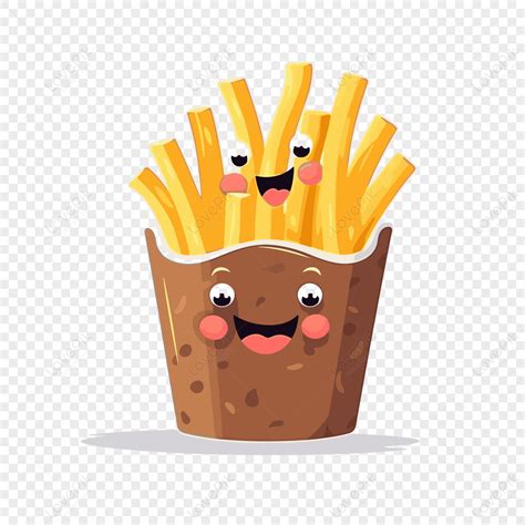 감자튀김 벡터만화클립 아트상표 Png 일러스트 무료 다운로드 Lovepik