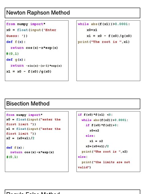 root finding methods pdf