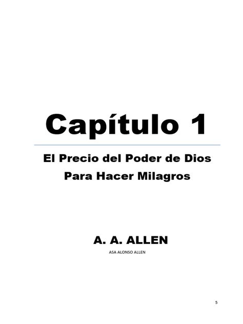 El Precio Del Poder De Dios Para Hacer M Pdf Jesús Oración