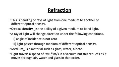 Solution Igcse Refraction Notes Studypool