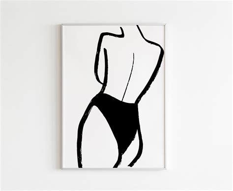 Women Figure Line Art Abstract Nude Drawing Line Art Drawing Female