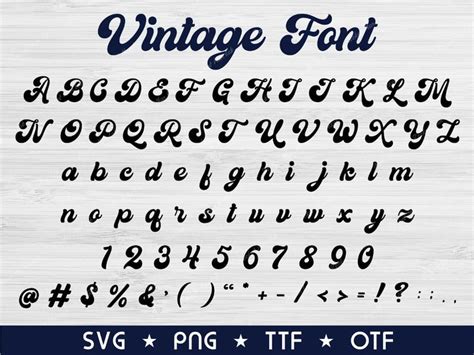Calligraphy Font Svg Otf Ttf Handwritten Font Svg Retro Font Etsy Handwritten Fonts