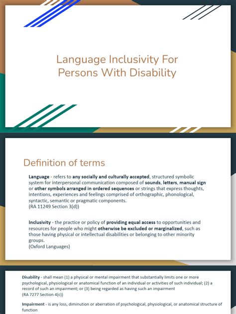 Language Inclusivity For Persons With Disability 2 Pdf Disability Intellectual Disability