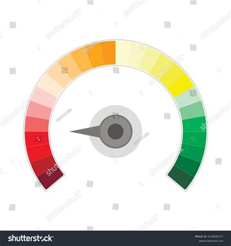 Score Credit Meter Rate Gauge Barometer Stock Vector Royalty Free
