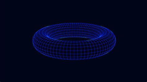 둥근 낮은 폴리 기하학적 모양 원형 그림 반지 모양 프레임 어두운 배경에 메쉬와 점으로 만든 토러스입니다 사용의 용이성 3d 모델 벡터 일러스트 레이 션입니다 가상현실에