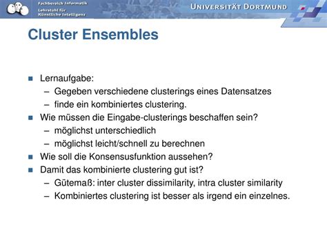 Ppt Cluster Ensembles Subspace Clustering Distributed Clustering