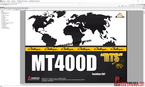 Agco Challenger Australia Au 092019 Parts Books And Workshop Service Manuals Perdieselsolutions