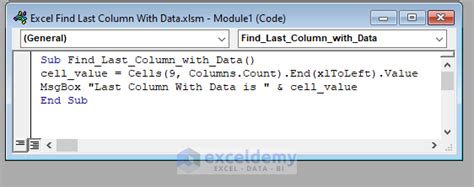 Excel Find Last Column With Data 4 Quick Ways Exceldemy