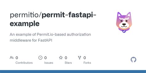 Github Permitiopermit Fastapi Example An Example Of Based