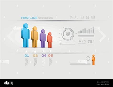 Vector People Infographic Design Template Elements Are Layered Separately In Vector File Stock