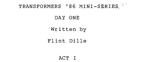 Sunbow And Marvel Script Storyboard Archive Tf Sections The Allspark Forums