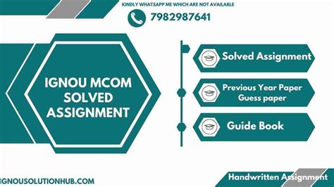 Ignou Mcom Solved Assignment Ignou Solved Assignment