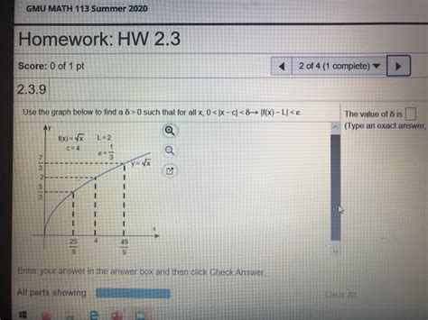 Solved Gmu Math 113 Summer 2020 Homework Hw 2 3 Score 0 Of
