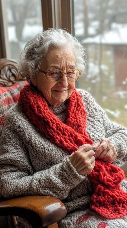 Old Granny Knitting