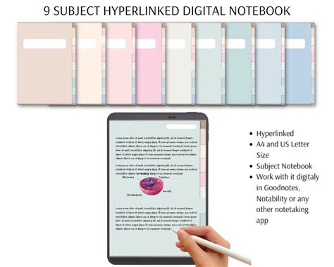 Digital Subject Babe Notebook IPad College Babe Customizable Notebook Digital Download