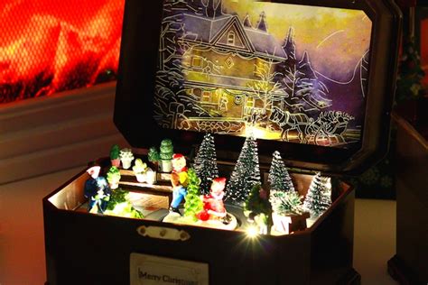 빛내는사람들 크리스마스 오르골박스 트리 산타 선물 Led 상자 앤틱 빈티지 장식 소품 위시버킷