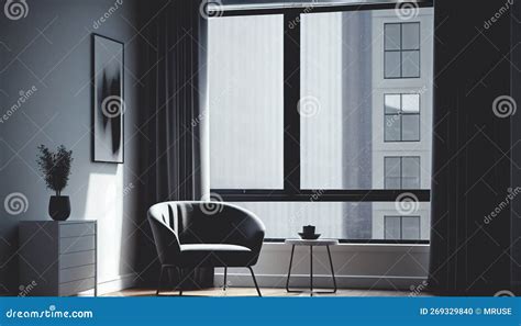 Corner Of Room With Beautiful View Created With Generative Ai