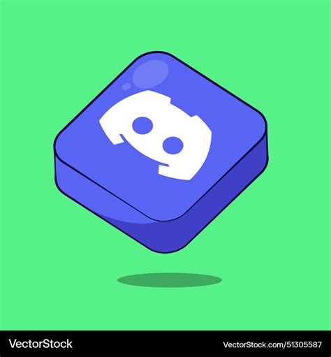 Discord App Icon Button Msg Royalty Free Vector Image