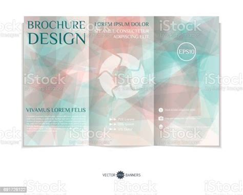 현대 기하학적 배경 가진 3 겹 브로슈어 서식 파일입니다 무작위 라인과 형태를 가진 3 배 전단지 디자인입니다 벡터