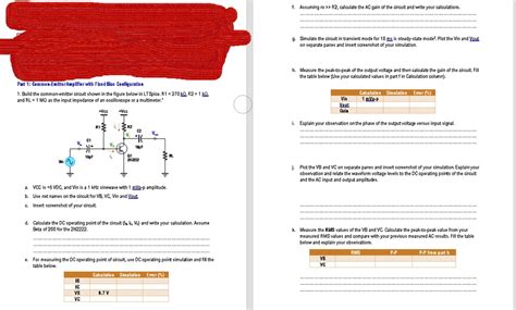 Solved Assuming Ro R2 Calculate The Ac Gain Of The Circuit And Write Your Calculations