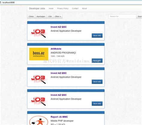 Spring Bootspring Data Jpabootstrap整合实现很简单的求职招聘网站实例 代码 最代码