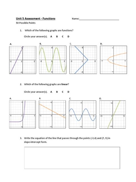 Functions Assessment Final Pdf Mathematical Objects
