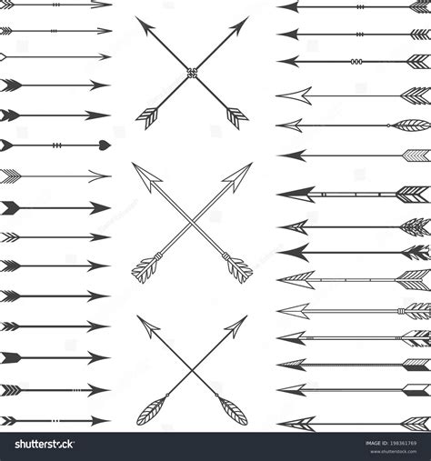 Arrow Clip Art Set Vector On Stock Vector Royalty Free Shutterstock